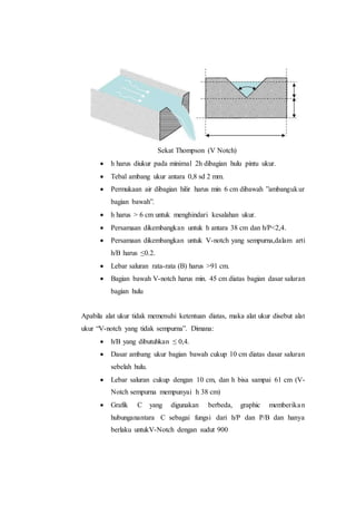 Laporan praktikum alat ukur debit saluran terbuka ( modul 4 ) itb | DOCX