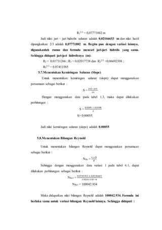 Laporan praktikum aliran seragam ( modul 2 )itb | DOCX