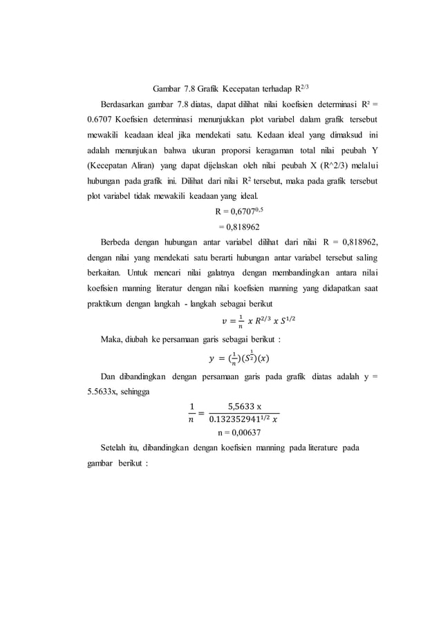 Laporan praktikum aliran seragam ( modul 2 )itb | DOCX