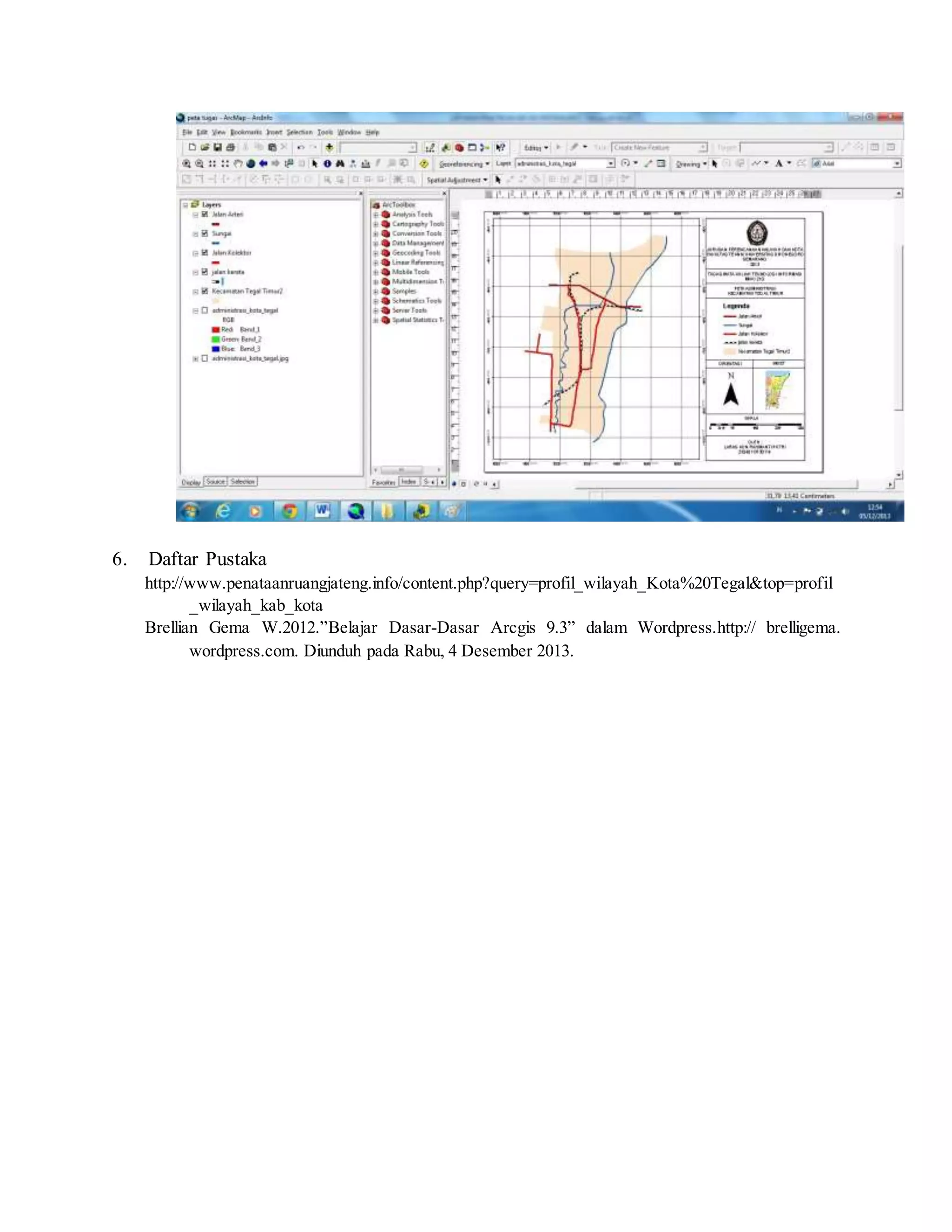 Laporan Praktikum TI Semester 1: Digitasi Peta dg ArcGIS | DOCX