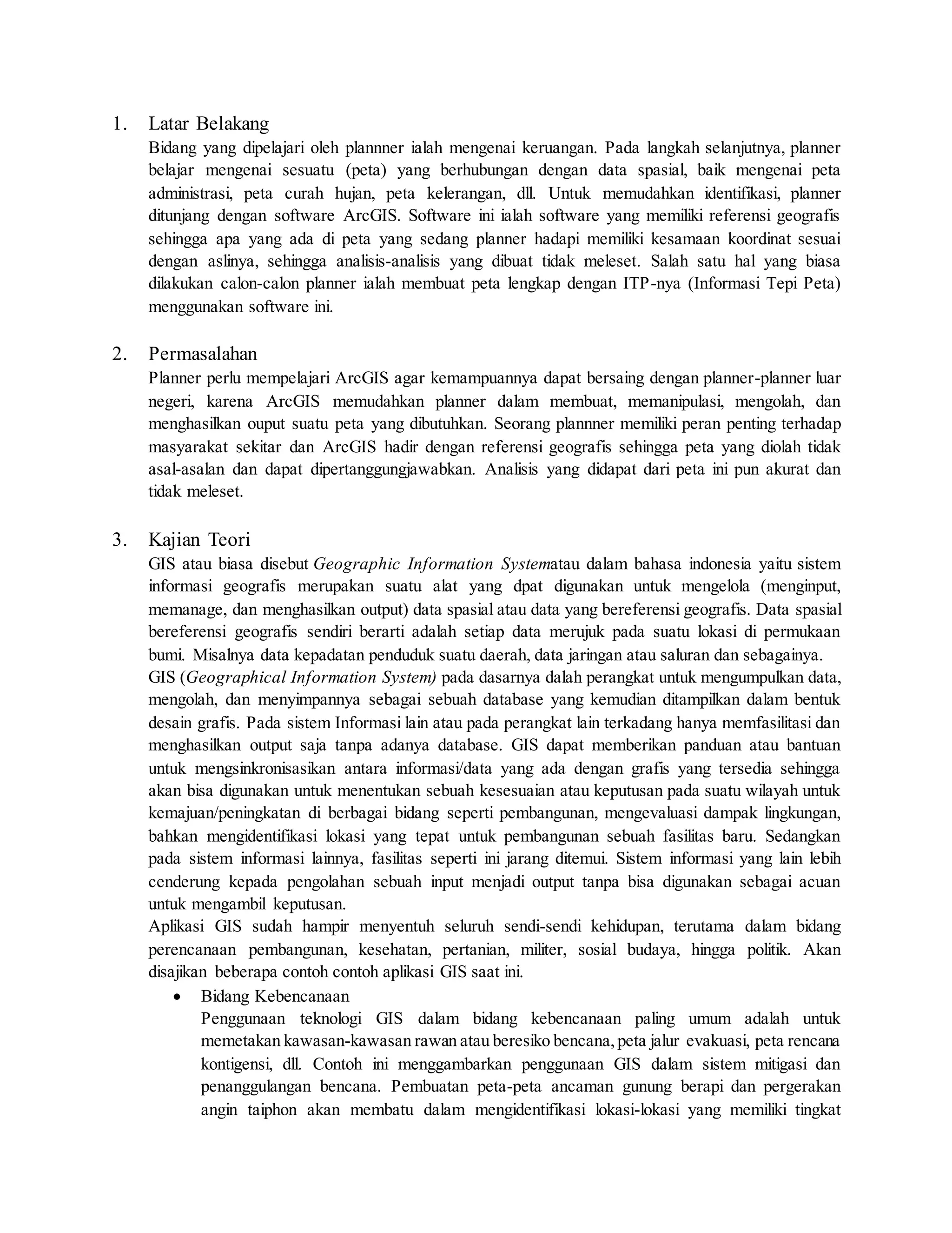 Laporan Praktikum TI Semester 1: Digitasi Peta dg ArcGIS | PDF Laporan Praktikum TI Semester 1: Digitasi Peta dg ArcGIS | PDF