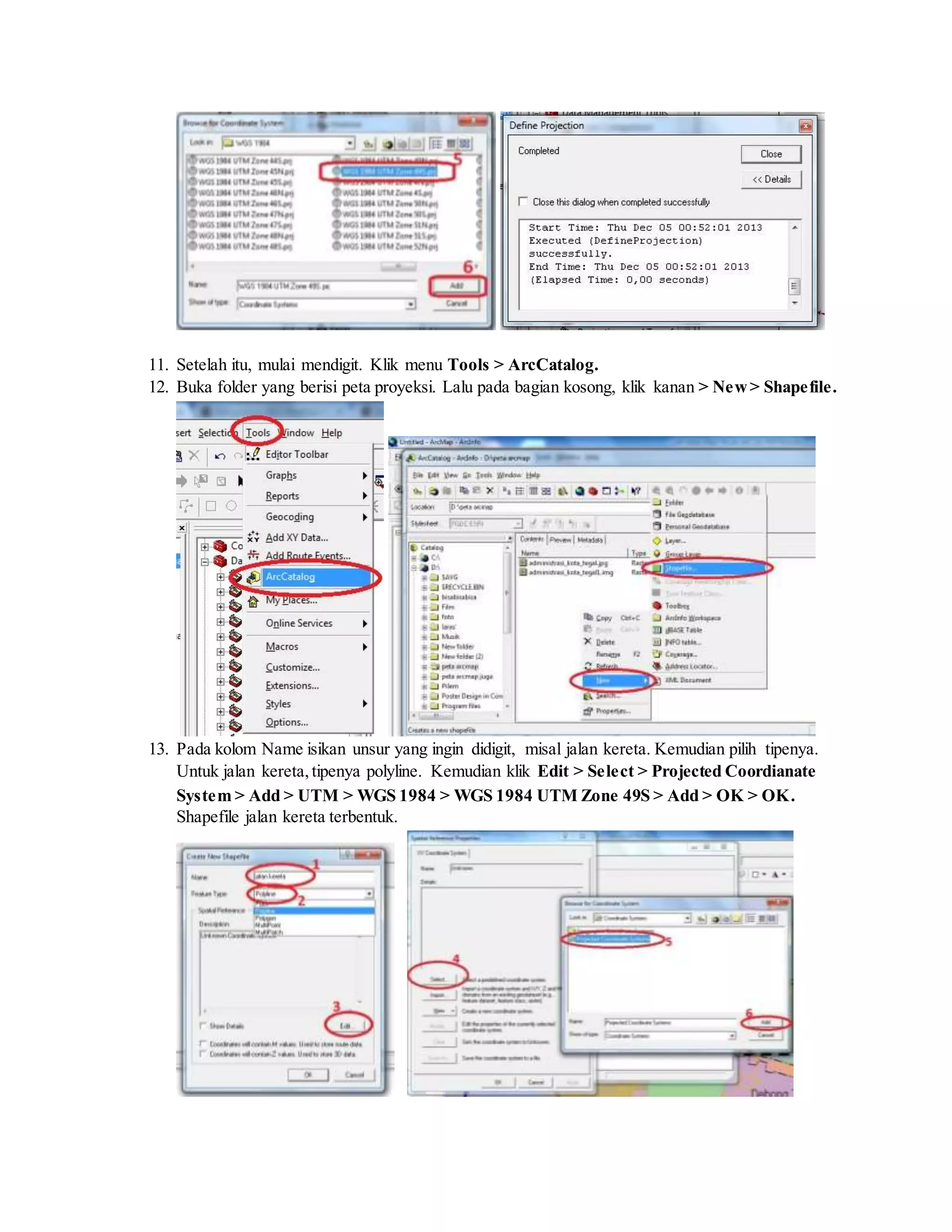 Laporan Praktikum TI Semester 1: Digitasi Peta dg ArcGIS | DOCX