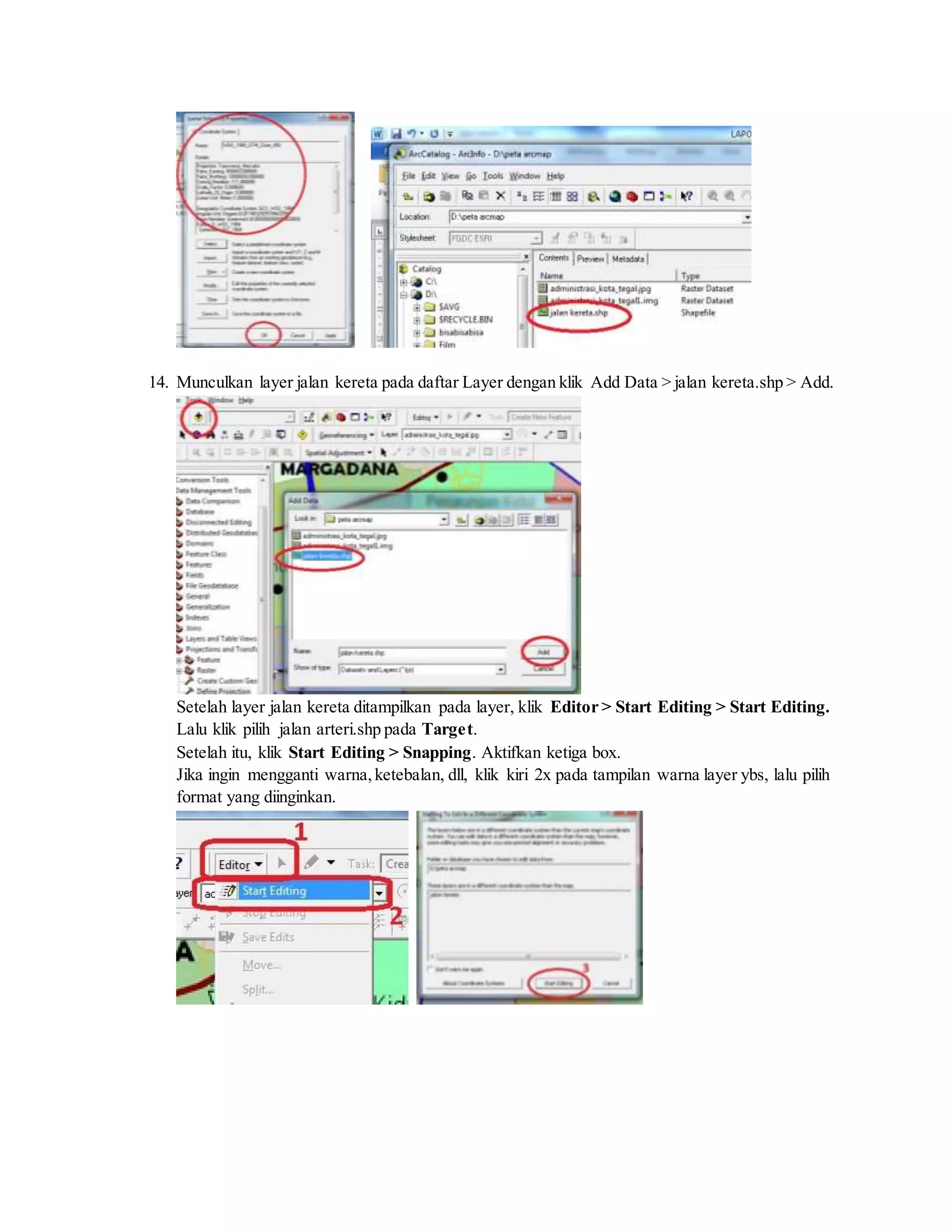 Laporan Praktikum TI Semester 1: Digitasi Peta dg ArcGIS | DOCX