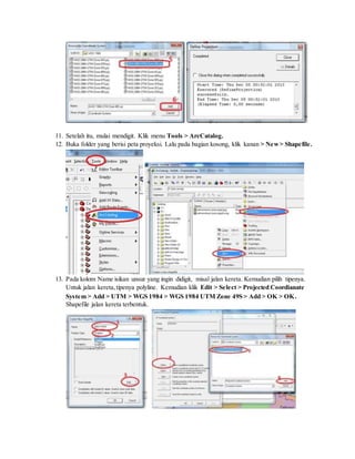 Laporan Praktikum TI Semester 1: Digitasi Peta dg ArcGIS | DOCX