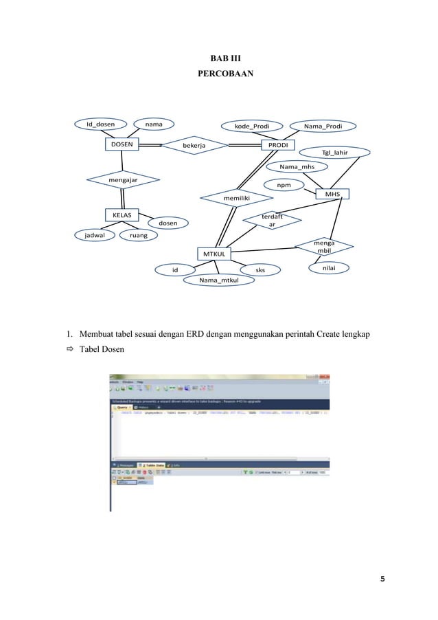 Laporan praktikum basis data my sql | PDF