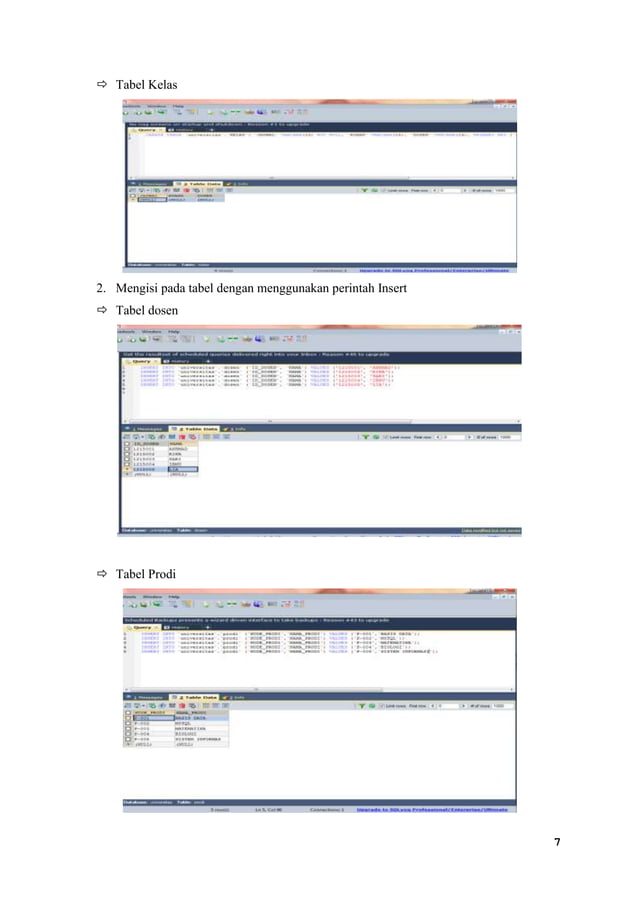 Laporan praktikum basis data my sql | PDF