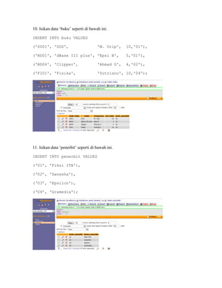 Laporan praktikum basis data bab ii | DOCX
