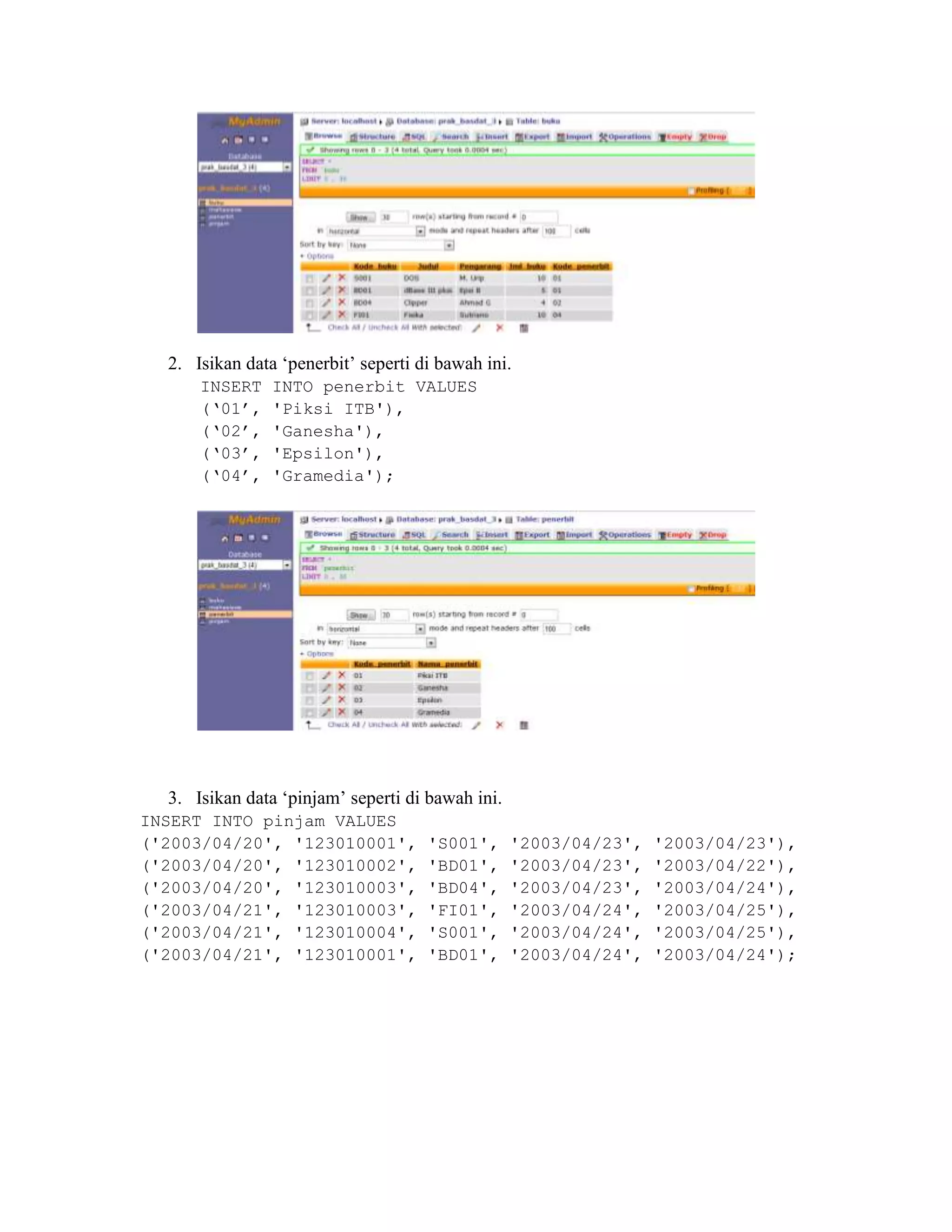 Laporan praktikum basis data bab iii | DOCX