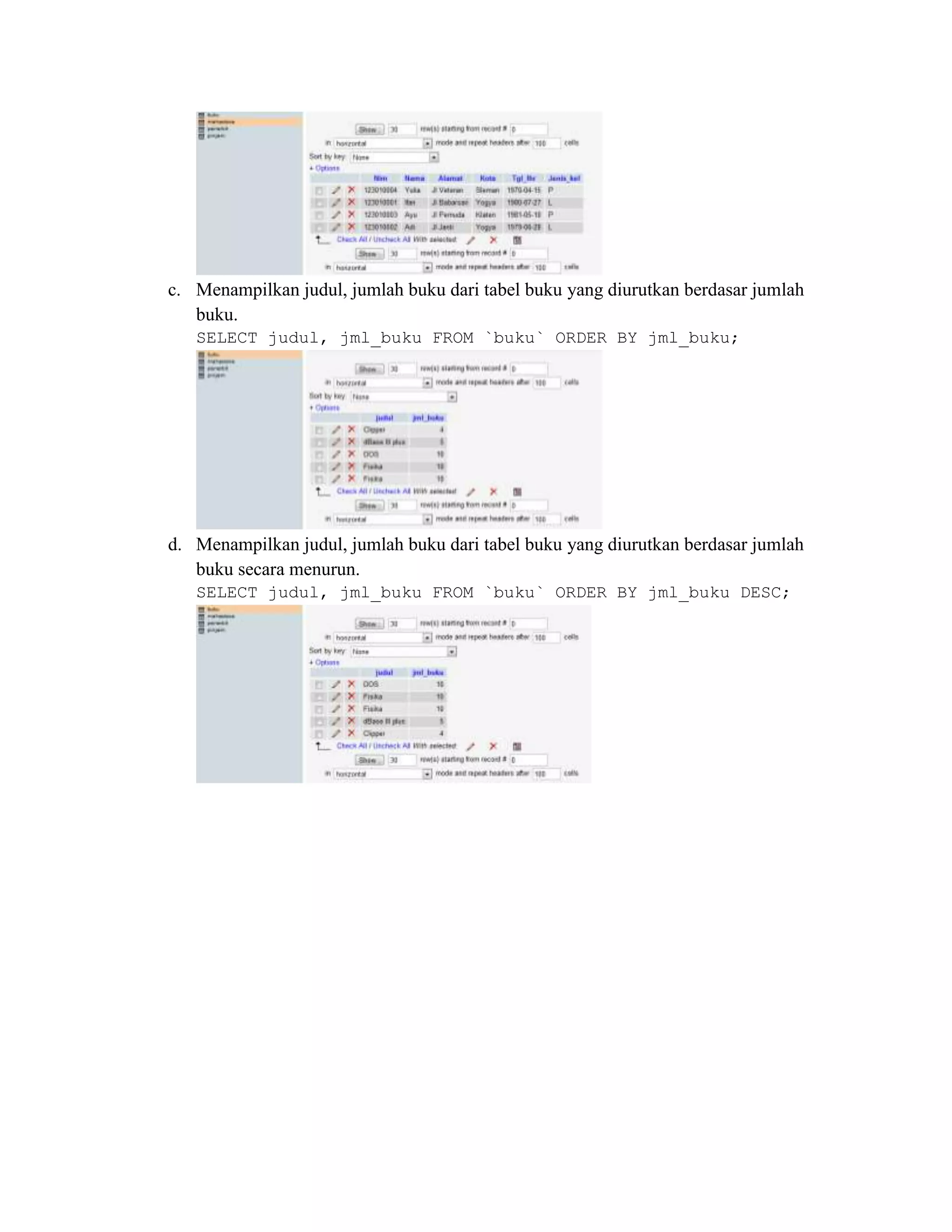 Laporan praktikum basis data bab v | DOCX