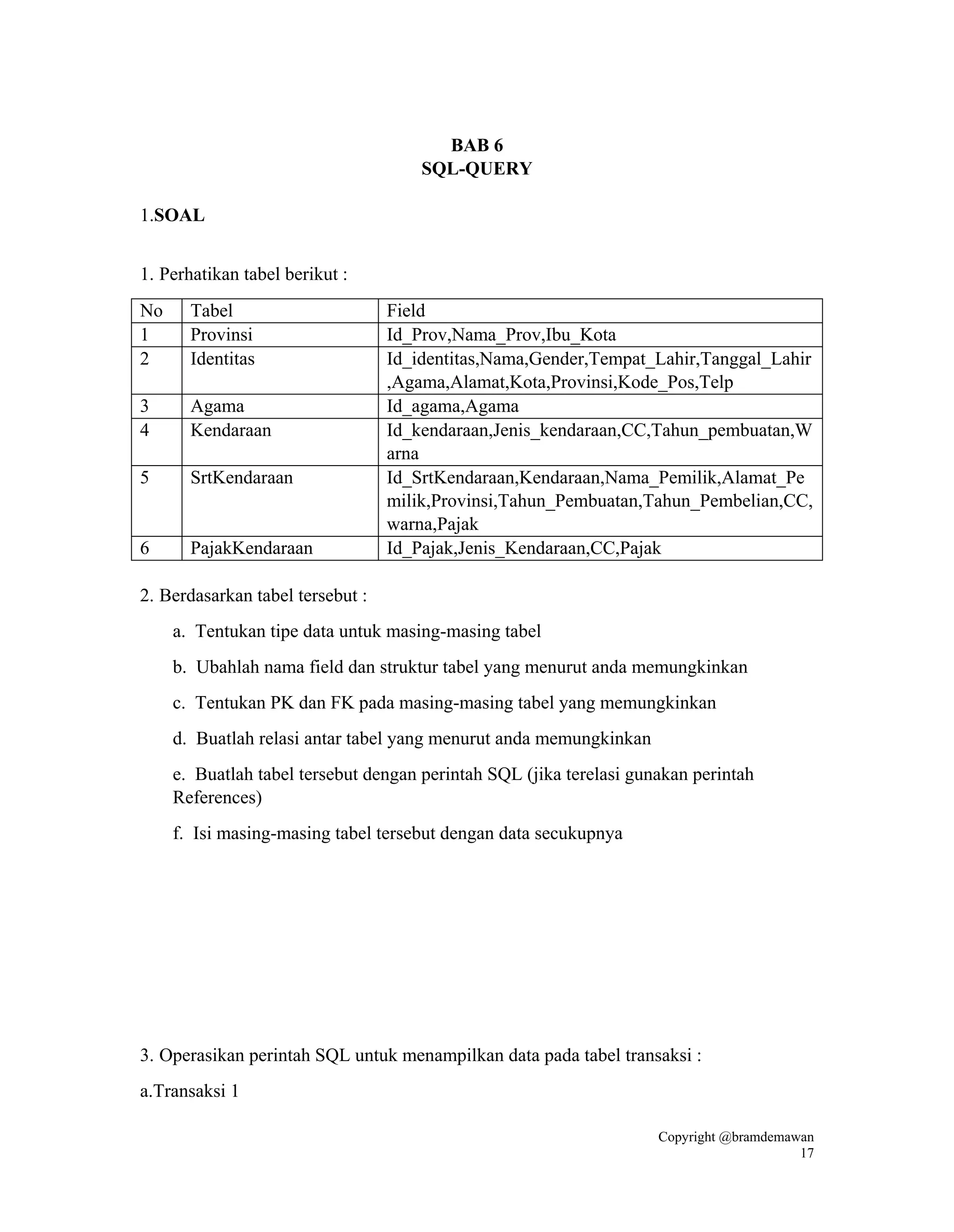 Sistem basis data bram dermawan | PDF