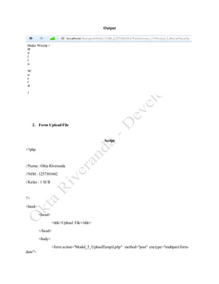Laporan Praktikum Web dengan PHP | DOCX