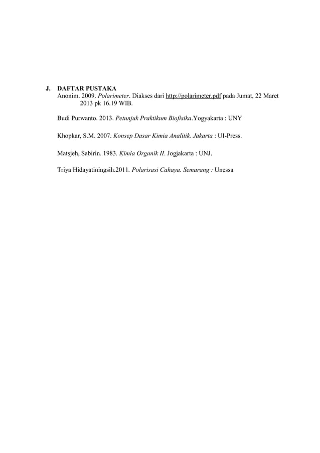 Laporan praktikum biofisika polarimeter won2 | DOCX