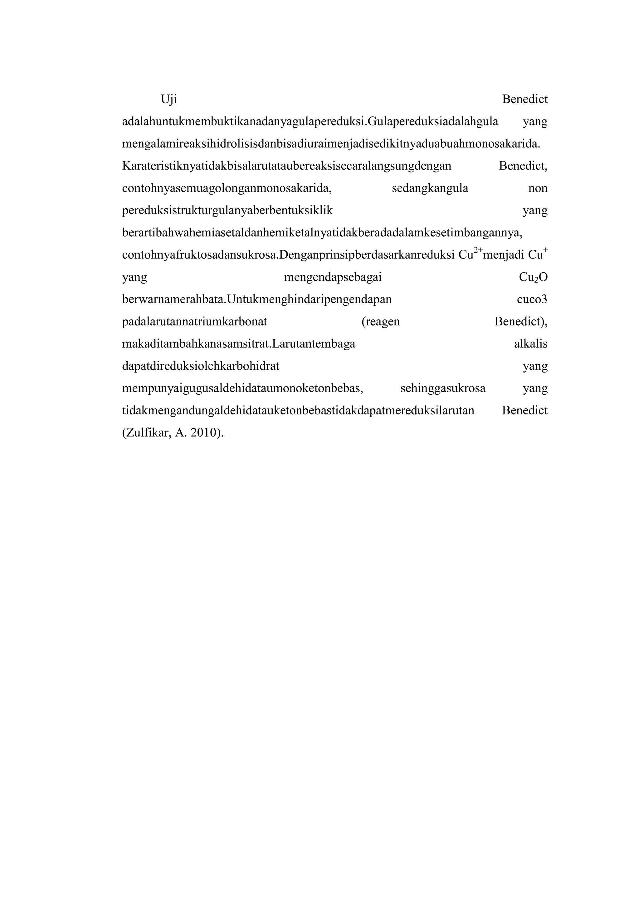 Laporan Uji Benedict | DOCX