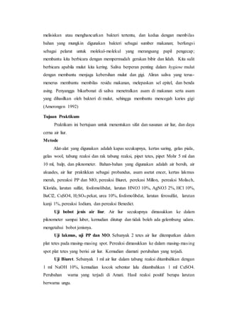 Laporan praktikum biokimia tm 9 | DOCX