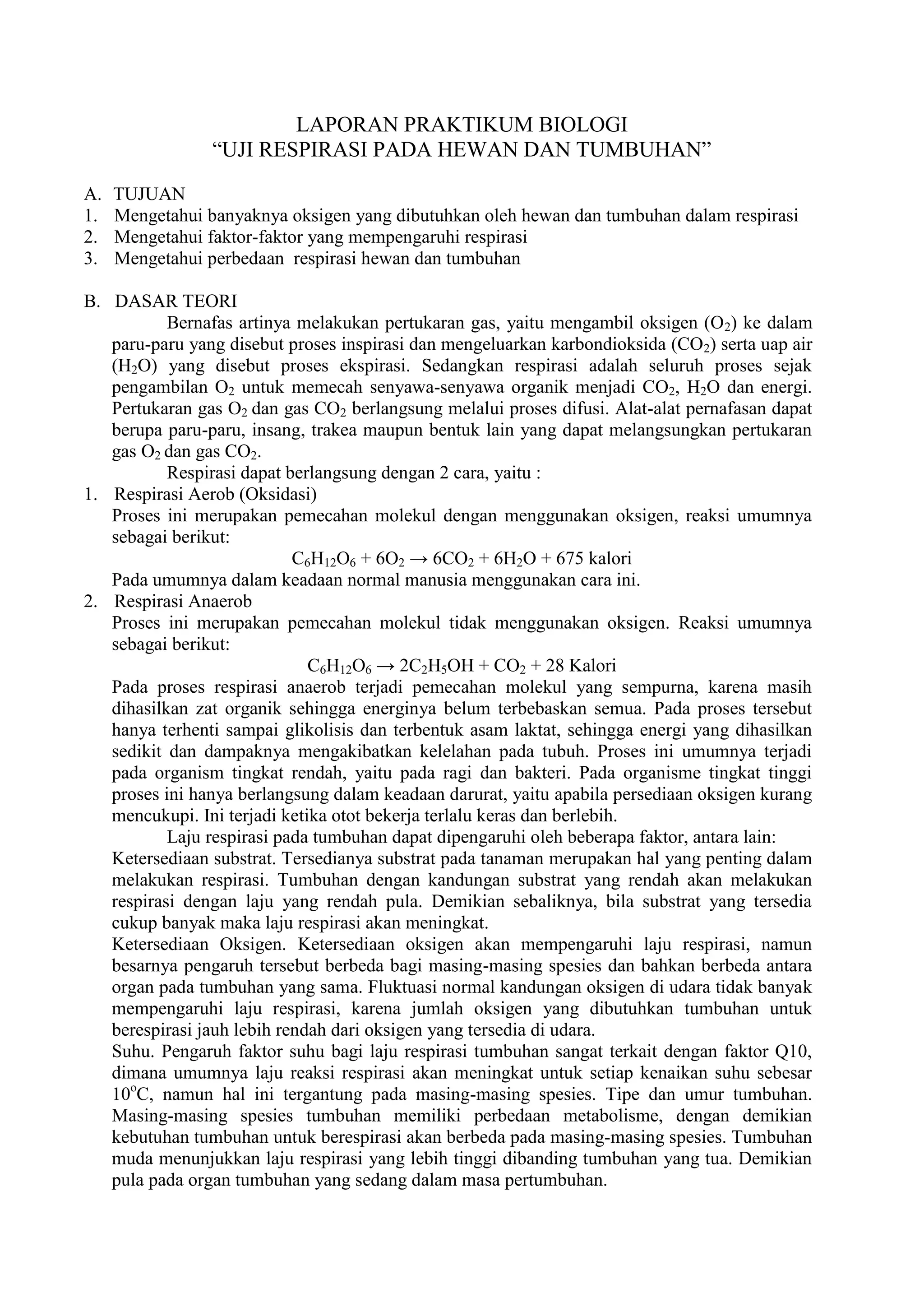 Laporan praktikum biologi | DOCX