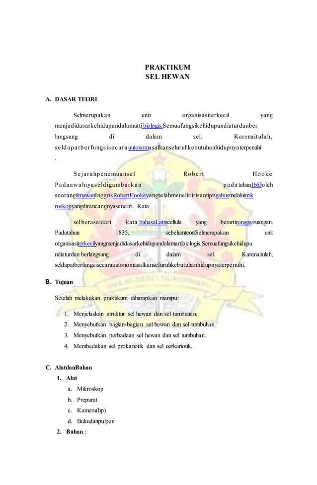 Laporan praktikum biologi | DOCX