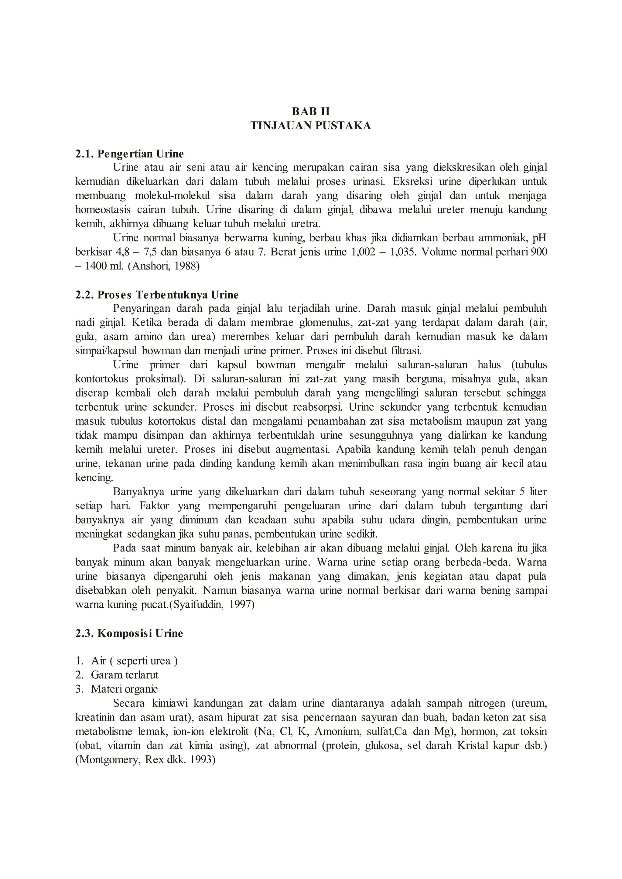 Laporan Praktikum Biologi "UJI KANDUNGAN URIN" | DOCX