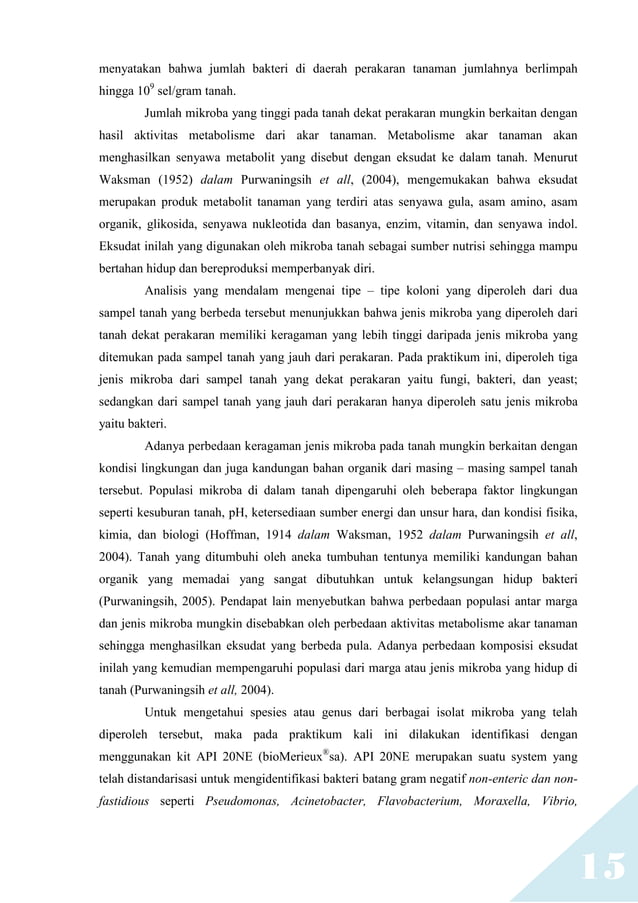 Laporan Praktikum Biologi Mikroba Tropis Pdf