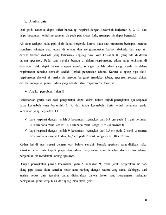 Laporan praktikum biologi respirasi | DOCX