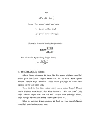 Laporan praktikum biologi sel dan molekuler buffer ajeng | DOCX
