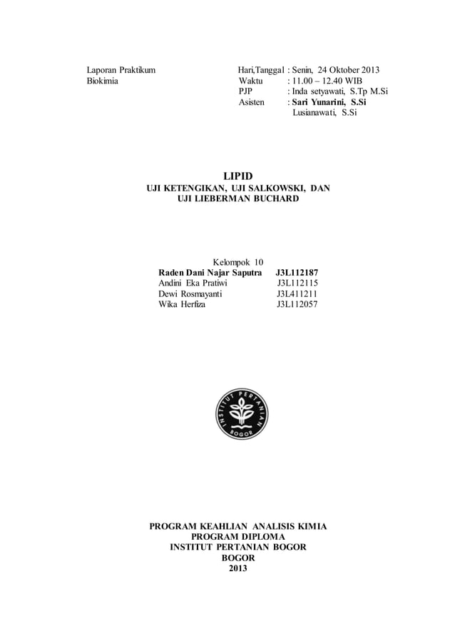 Laporan praktikum bioKIMIA | PDF