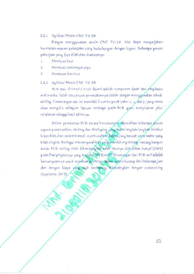 Laporan praktikum cnc 2020 mhd. brian awiruddin 21050118130075 | PDF