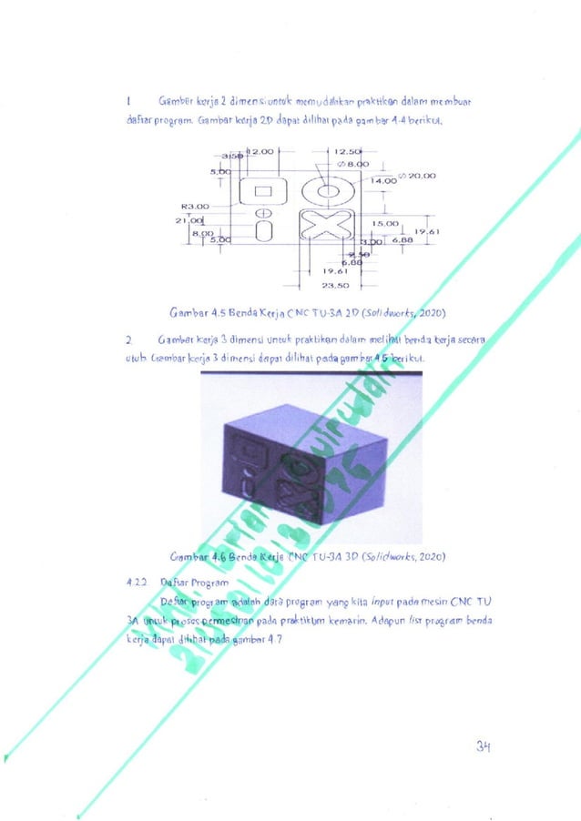 Laporan praktikum cnc 2020 mhd. brian awiruddin 21050118130075 | PDF