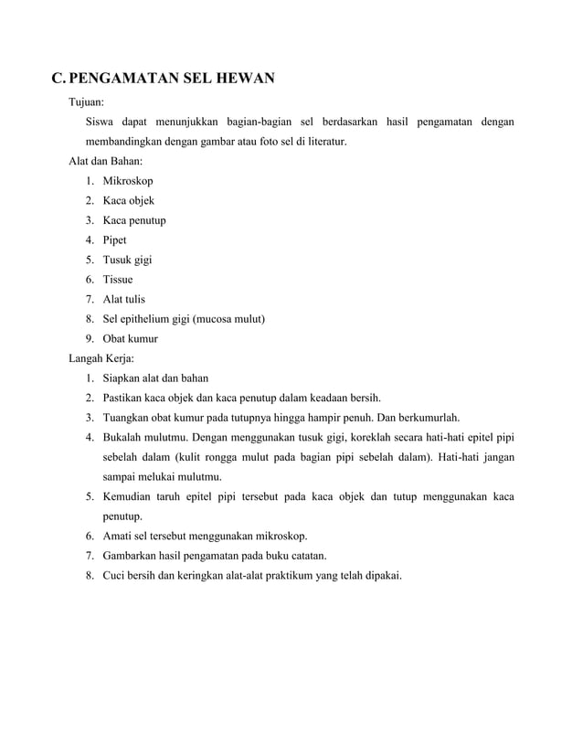 Laporan Praktikum Difusi Osmosis Plasmolisis | DOCX