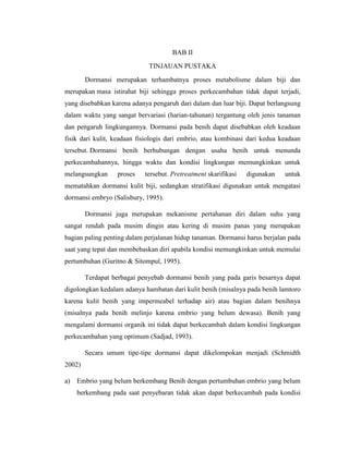 Laporan praktikum dormansi | PDF