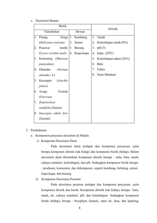 Laporan praktikum ekologi hewan UMMY Solok | PDF