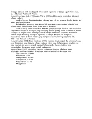 Laporan praktikum ekologi perairan | DOCX