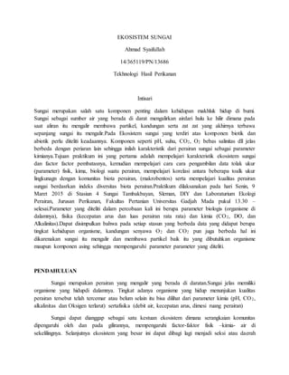 Laporan praktikum ekologi perairan | DOCX