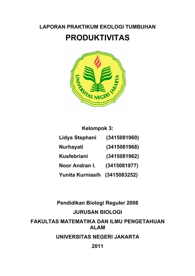 Laporan praktikum ekologi tumbuhan (2) | DOC