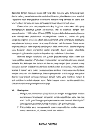 Laporan praktikum ekologi tumbuhan (2) | DOC