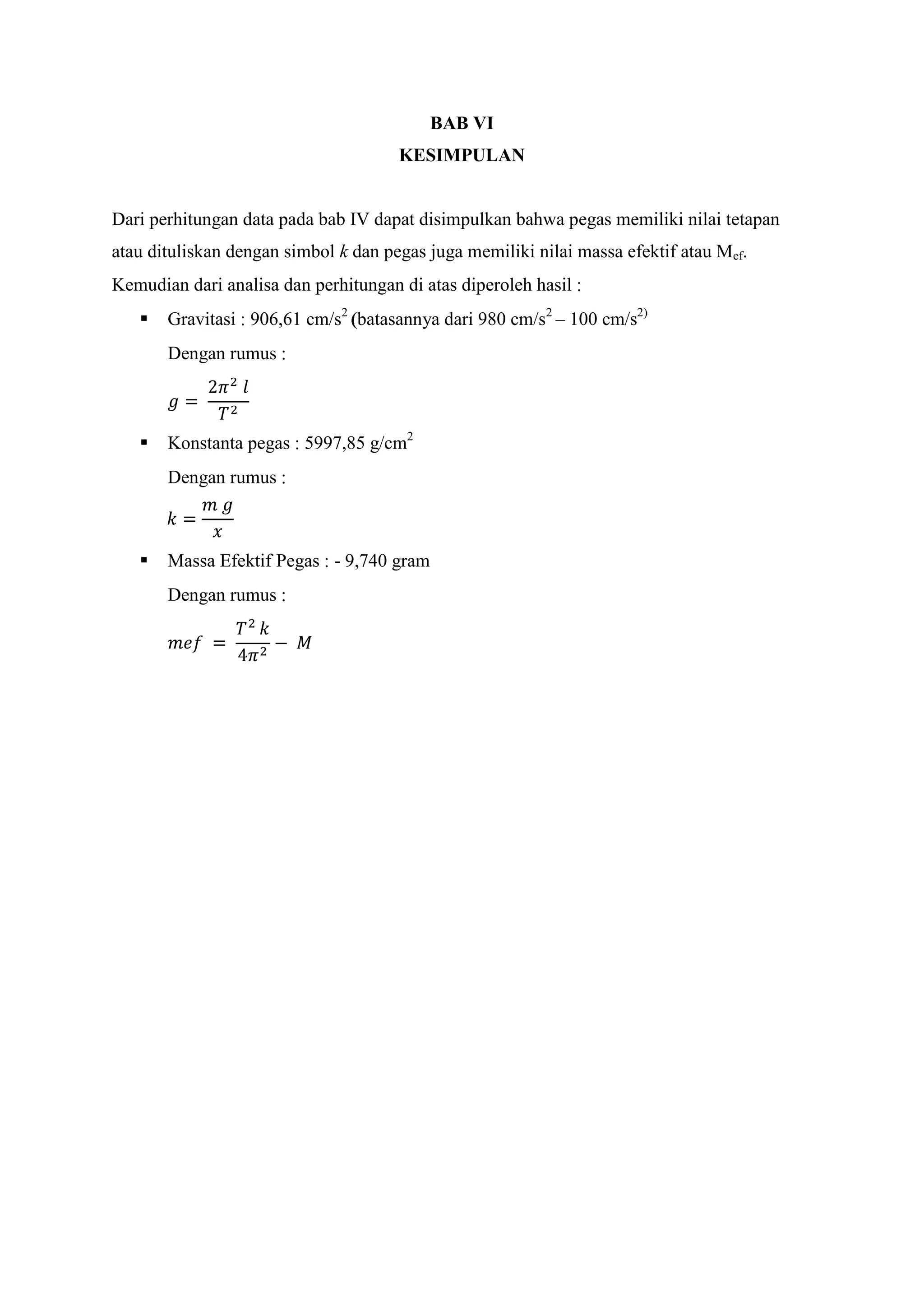 Laporan praktikum fisika dasar tetapan pegas | DOCX