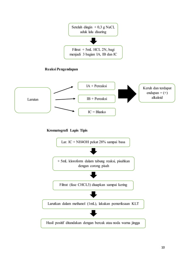 Laporan praktikum fitokimia identifikasi senyawa golongan alkaloida (ekstrak Piper nigrum) | DOCX
