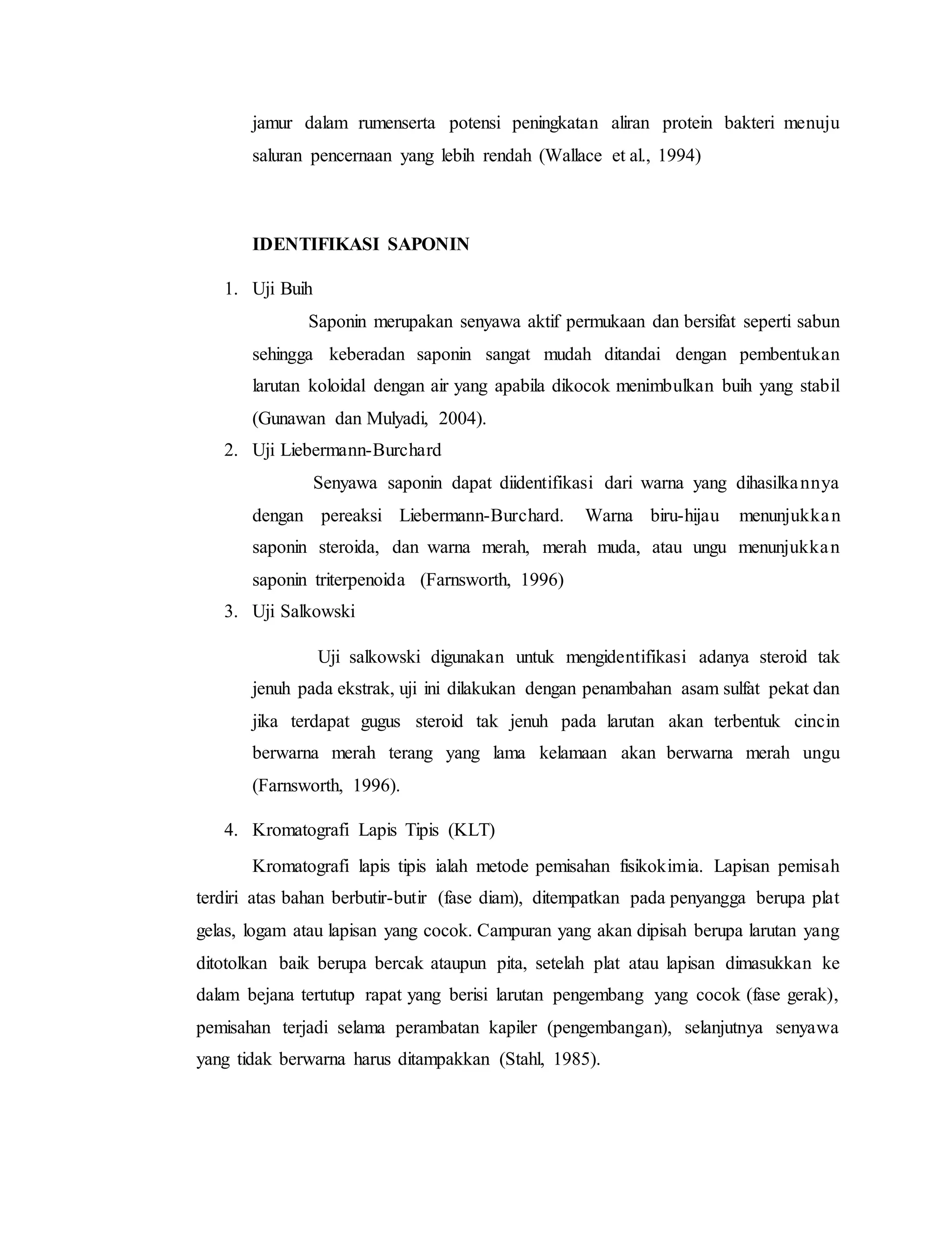 Laporan praktikum fitokimia identifikasi senyawa golongan glikosida ...