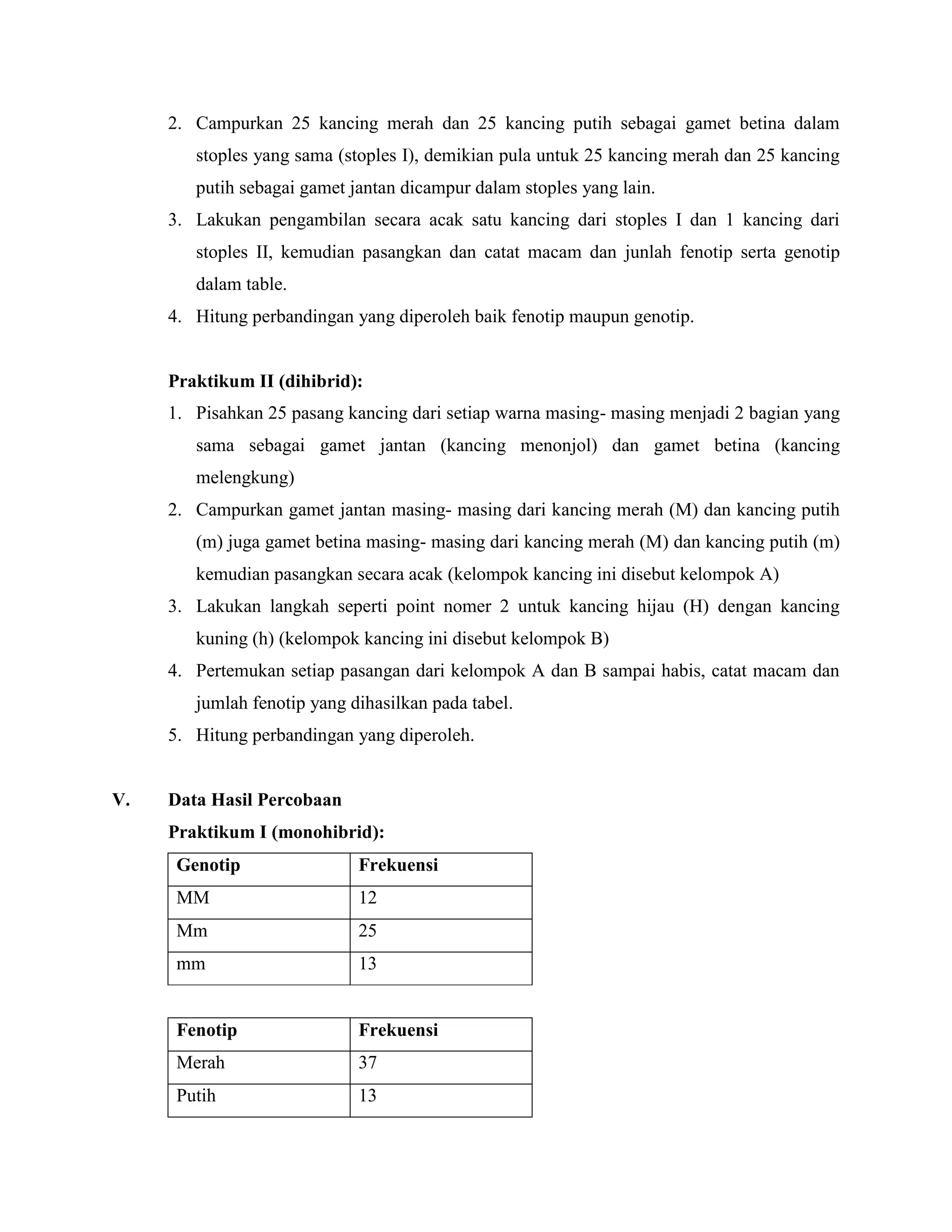Laporan praktikum genetika Keanekaragaman Pada hewan DanHukum Mendel (1 ...