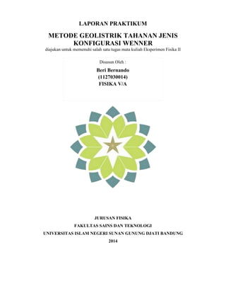 Laporan praktikum geolistrik | PDF