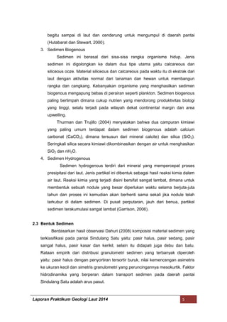 Laporan praktikum geologi_laut_analisa_b | PDF