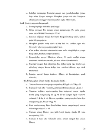 Praktikum Pengukuran kadar debu, amonia, timbal dan karbondioksida | DOCX