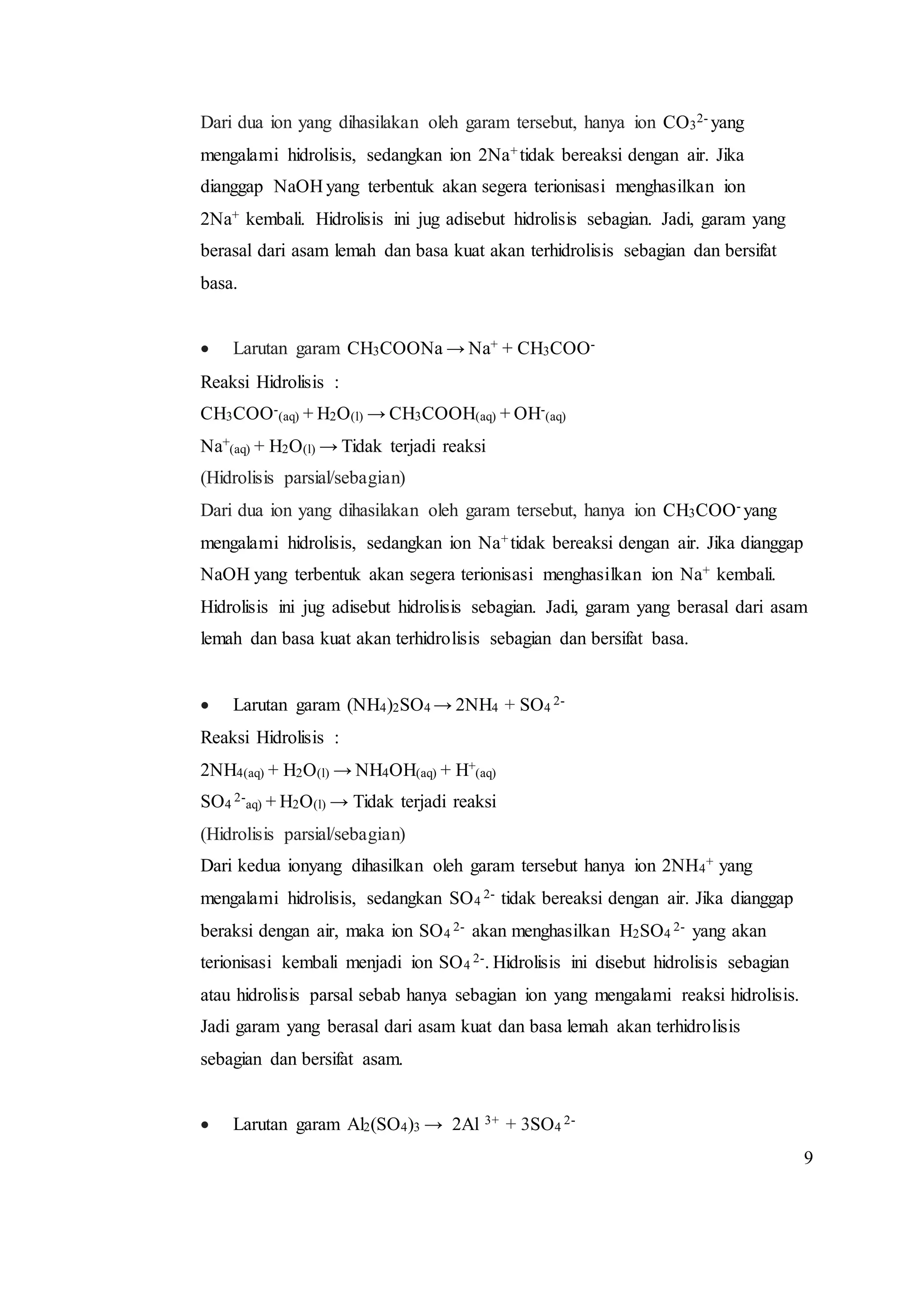 Laporan praktikum hidrolisis garam kelas XI kimia | DOCX