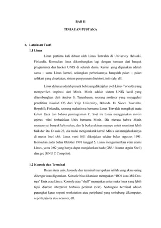 Laporan praktikum i dan ii tentang mengenal perintah dasar linux ubuntu | PDF
