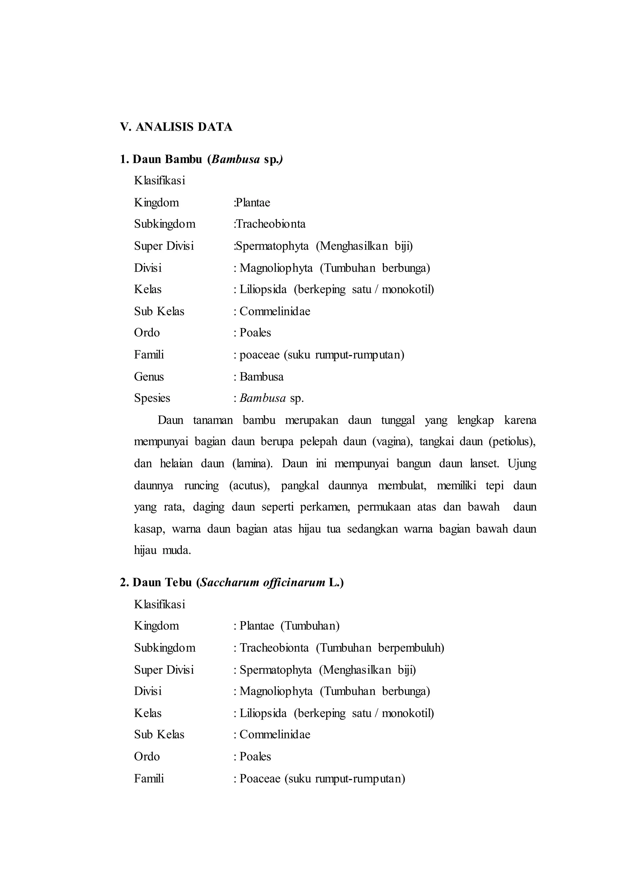 Laporan praktikum 1 daun tunggal dan bagian bagiannya | DOCX