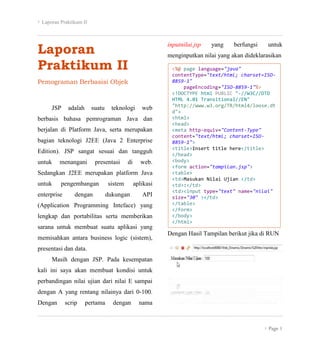 Sortir Nilai dengan JSP | PDF