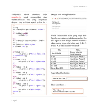 Sortir Nilai dengan JSP | PDF