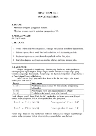 Laporan praktikum ii visual | DOCX