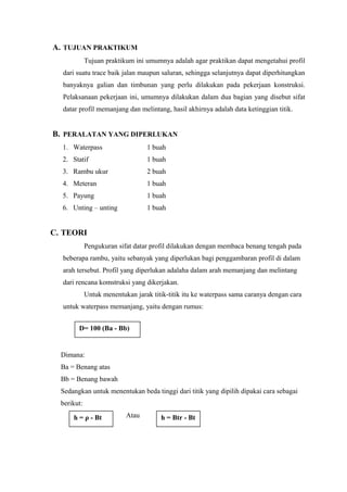 Laporan praktikum ilmu ukur tanah | PDF