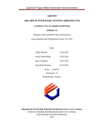 Aquino (Aquarium Berbasis Arduino Uno) | PDF