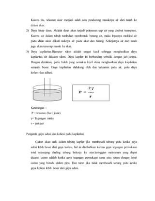 Laporan praktikum ipa 2 kapilaritas | DOCX